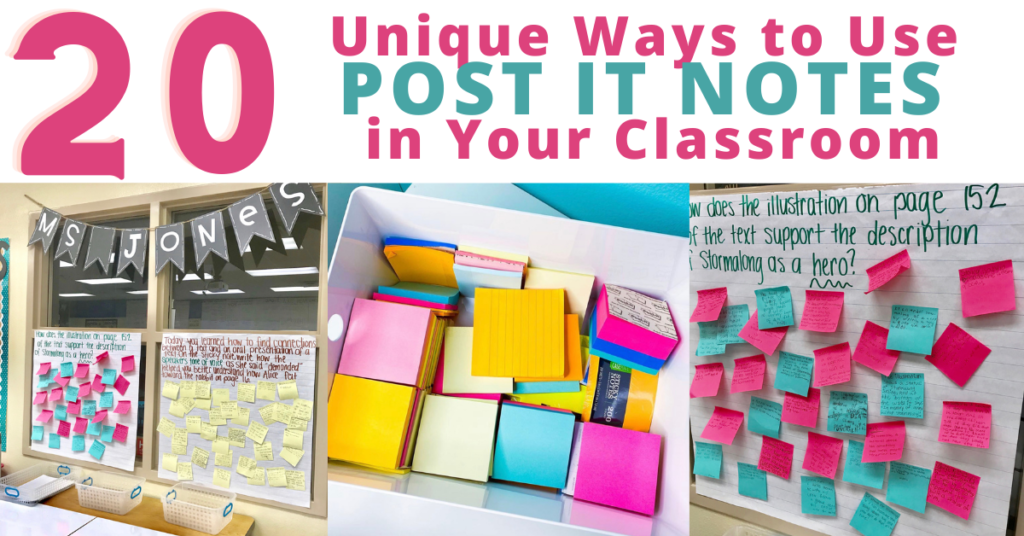 20 Ways to Use Post Its in the Classroom - Teach. Run. Create.