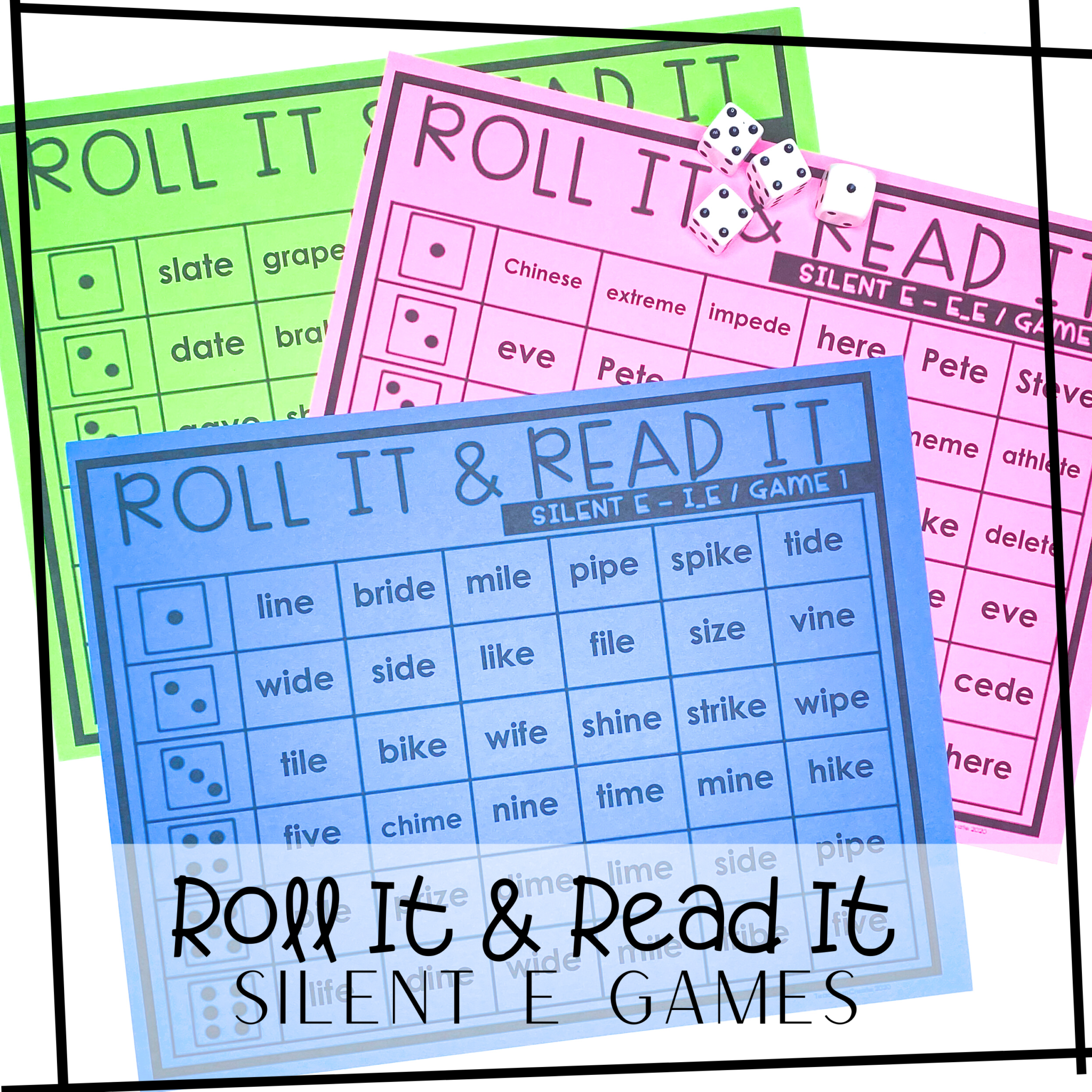 Phonics Games: Roll It & Read It - Teach. Run. Create.