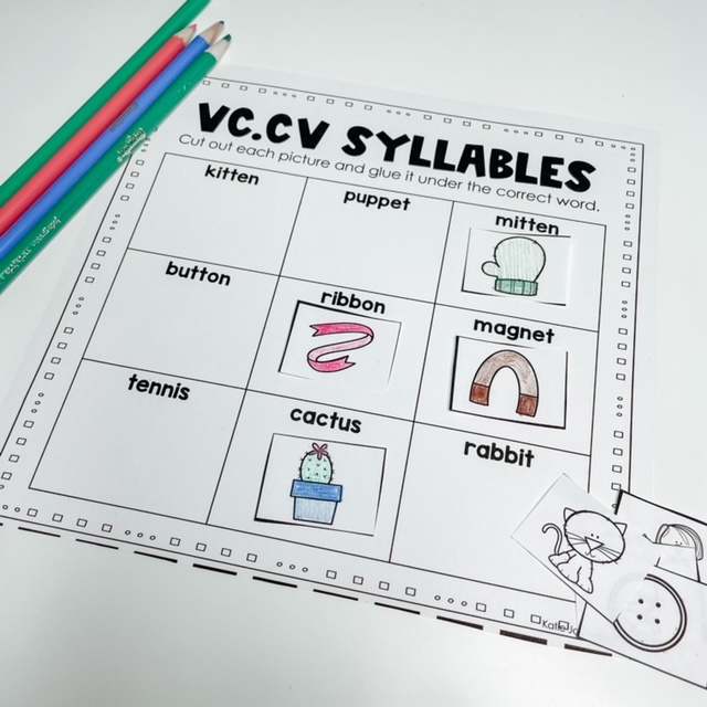 VCCV Rabbit Syllable Division - Teach. Run. Create.