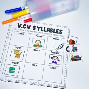 VCV Tiger and Camel Syllable Division - Teach. Run. Create.